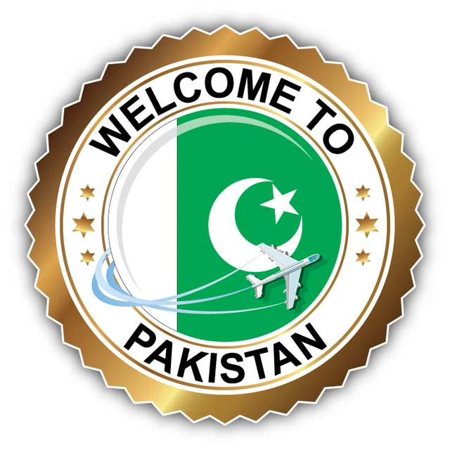 DOPASTICKER Pakistan Golden Welcome Sticker Decal Phone Decal Water ...