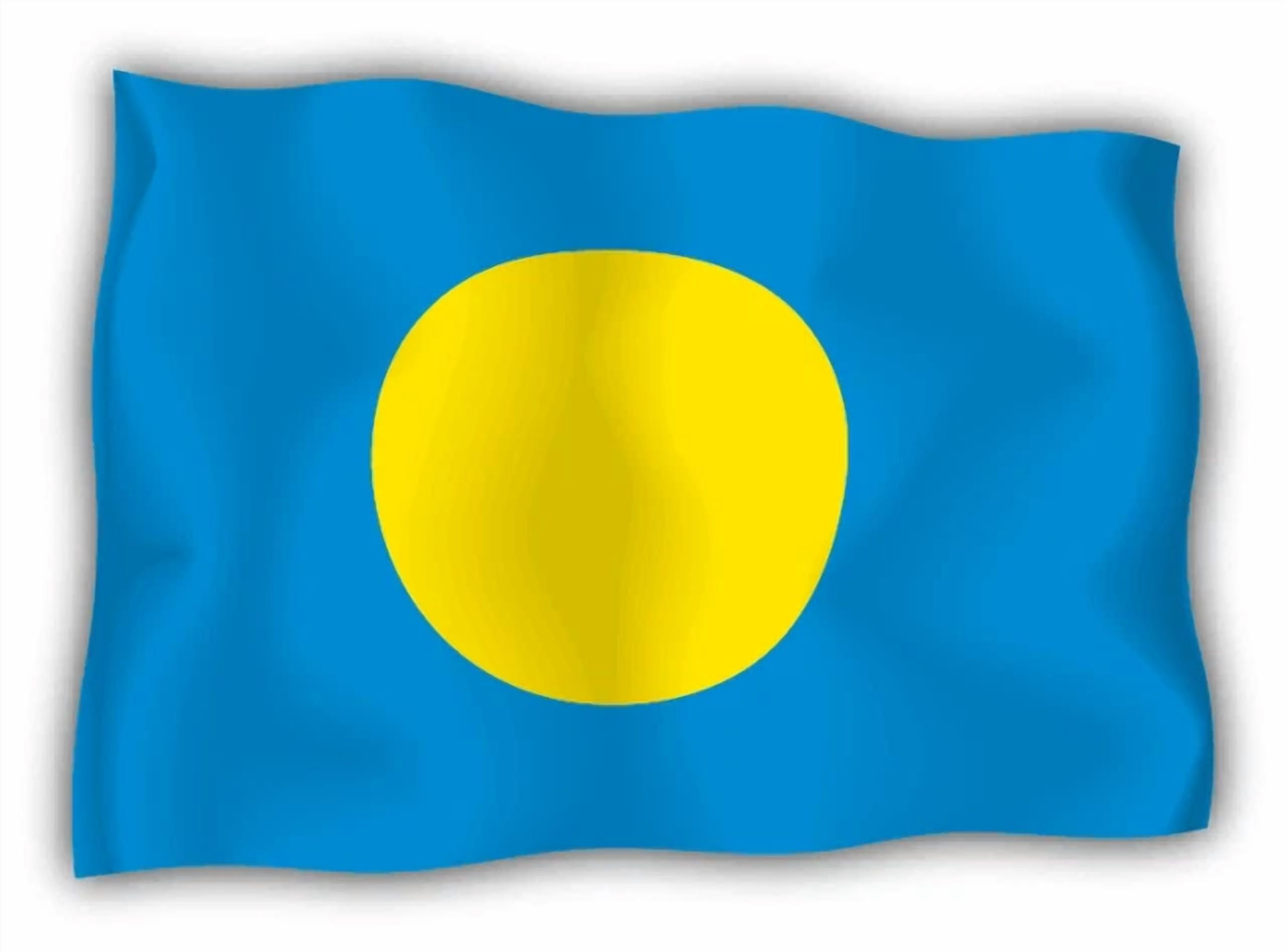 DOPASTICKER Palau Wave Flag Sticker Decal Phone Decal Water Bottle ...