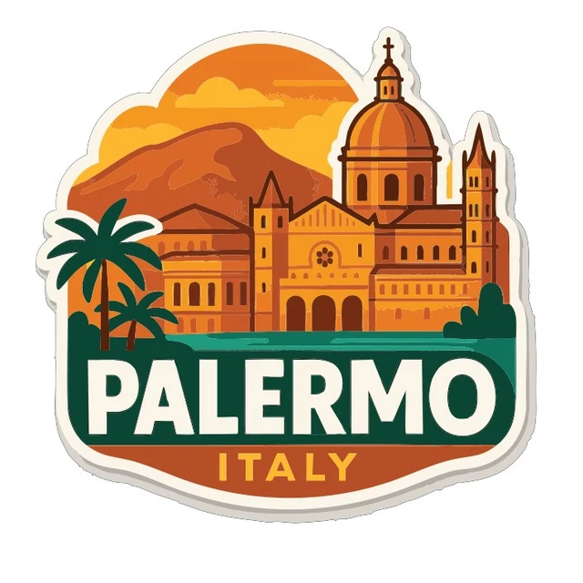 DOPASTICKER Palermo Italy Sticker Decal City Skyline Landmark Design ...