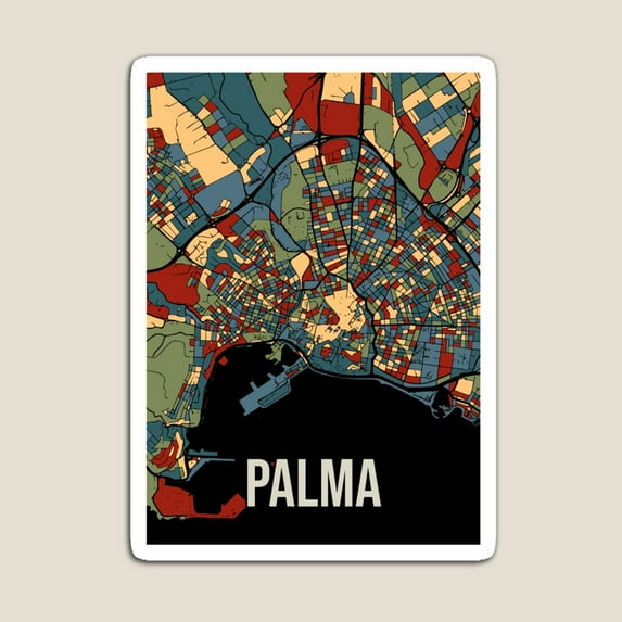 DOPASTICKER Palma De Mallorca Spain City Map Decorative Laptop, Phone ...