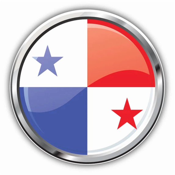 DOPASTICKER Panama Flag Silver Sticker Decal Phone Decal Water Bottle ...