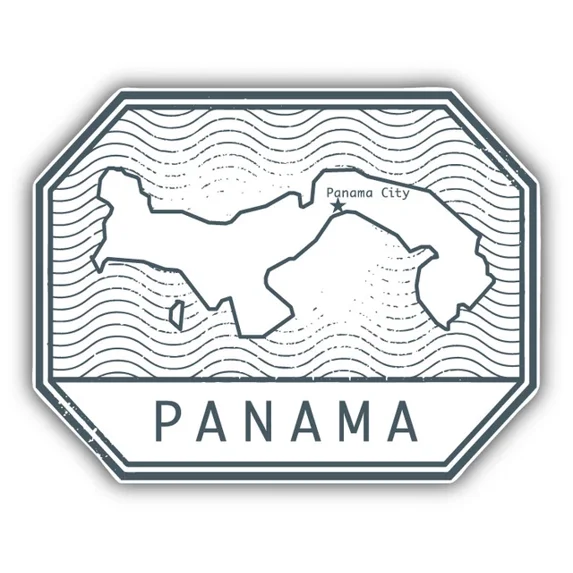 DOPASTICKER Panama Map Sticker Decal Phone Decal Water Bottle Stickers ...