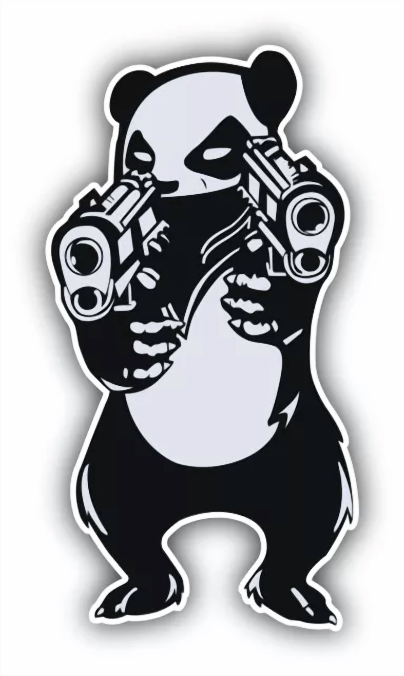 DOPASTICKER Panda Gangster Sticker Decal Phone Decal Water Bottle ...