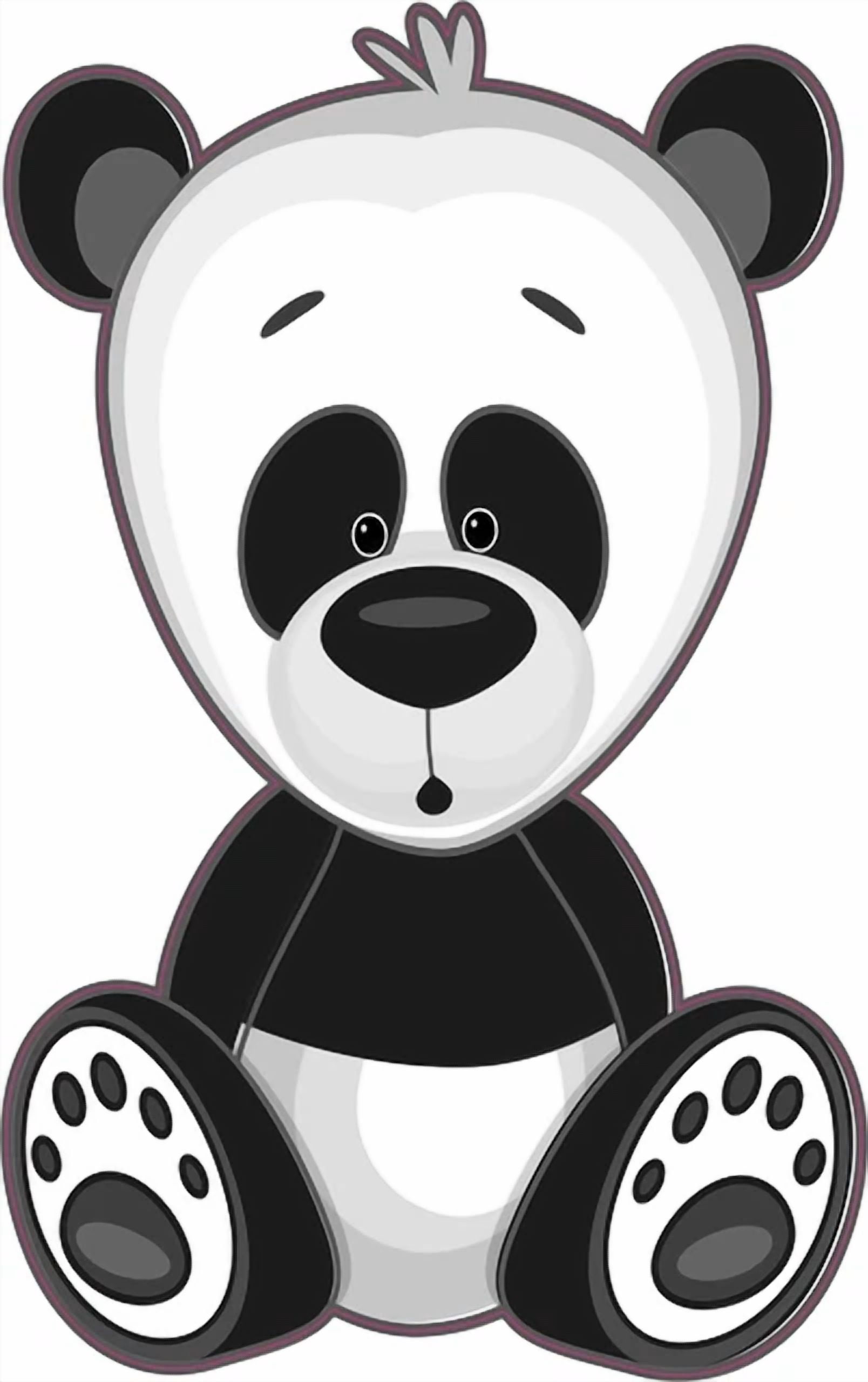 DOPASTICKER Panda Sticker Phone Sticker, Latop Sticker, Lover Gift ...