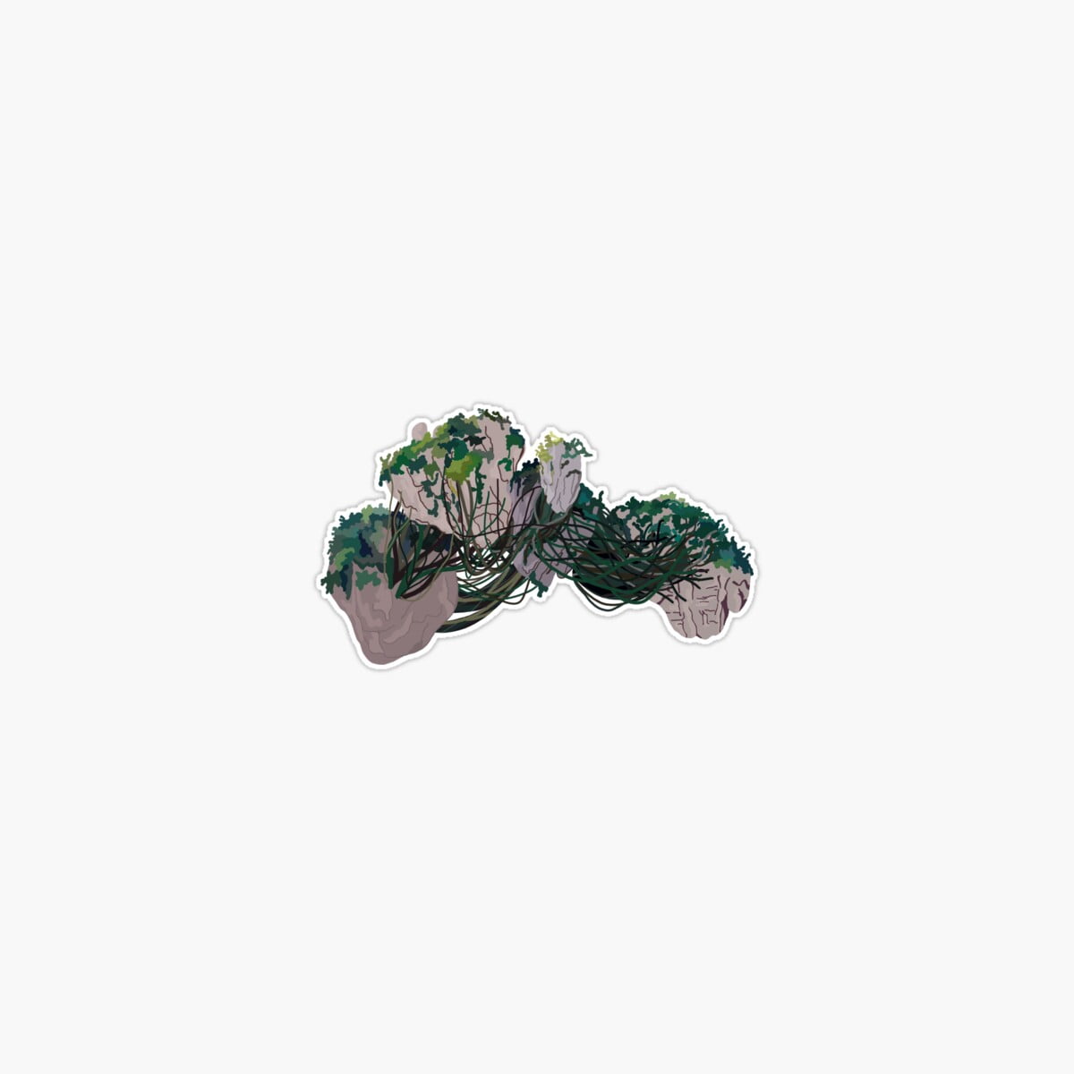 DOPASTICKER Pandora Floating Mountains Sticker, Phone Sticker Car ...