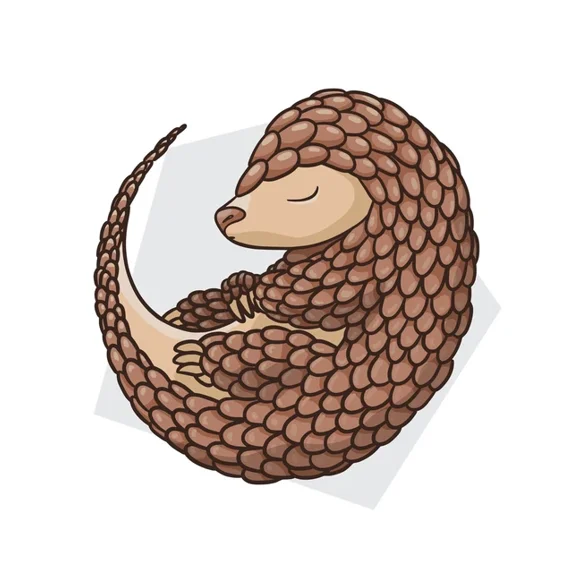 DOPASTICKER Pangolin Sticker Asia Save Rare Endangered Species Scales ...
