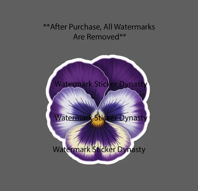DOPASTICKER Pansy Sticker Flower Floral Nature Garden Sticker Phone ...