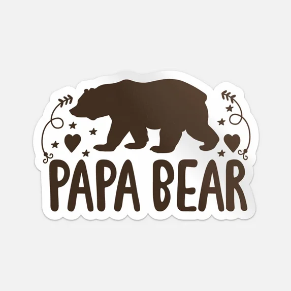 DOPASTICKER Papa Bear Sticker Decal Phone Decal Water Bottle Stickers ...