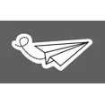 DOPASTICKER Paper Airplane Sticker Flight Travel Art Sticker Phone ...