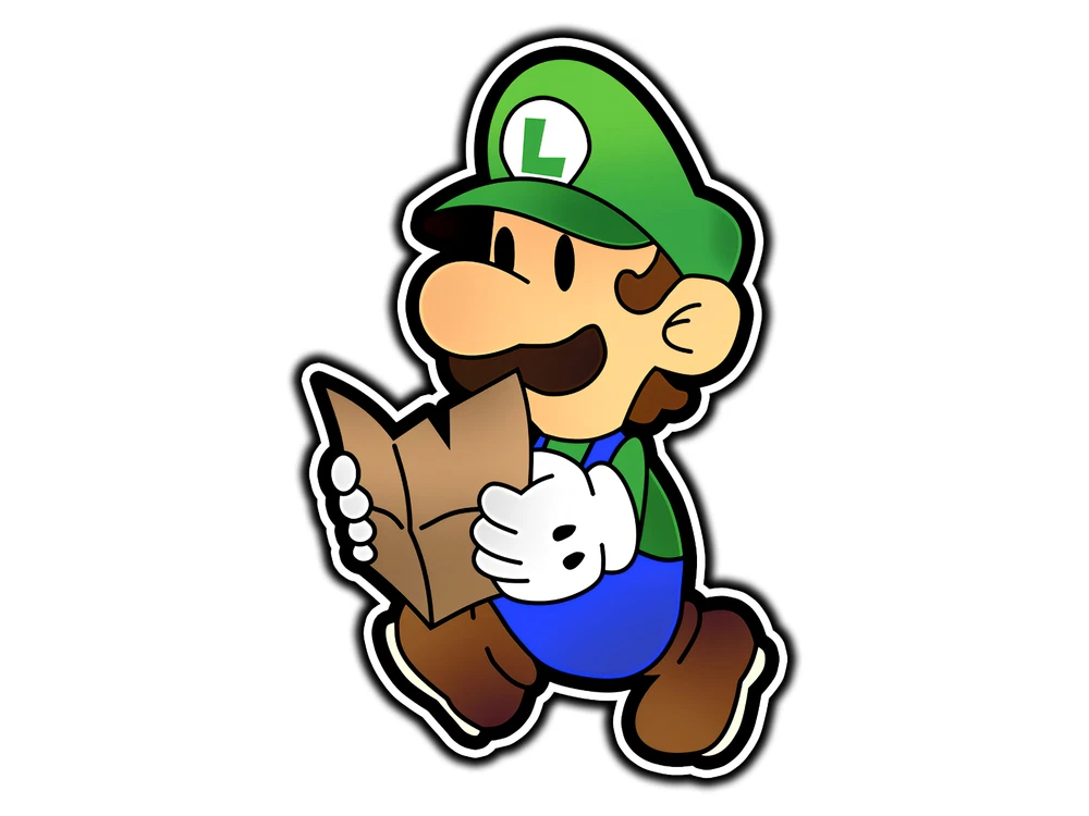 DOPASTICKER Paper Luigi Icon Sticker Decal Phone Decal Water Bottle Stickers, Cars Stickers ...