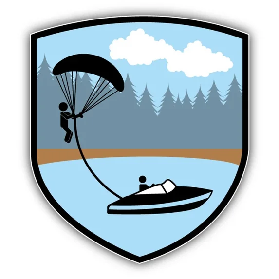 DOPASTICKER Parachute Fly Car Sticker Phone Decal Water Bottle Stickers ...