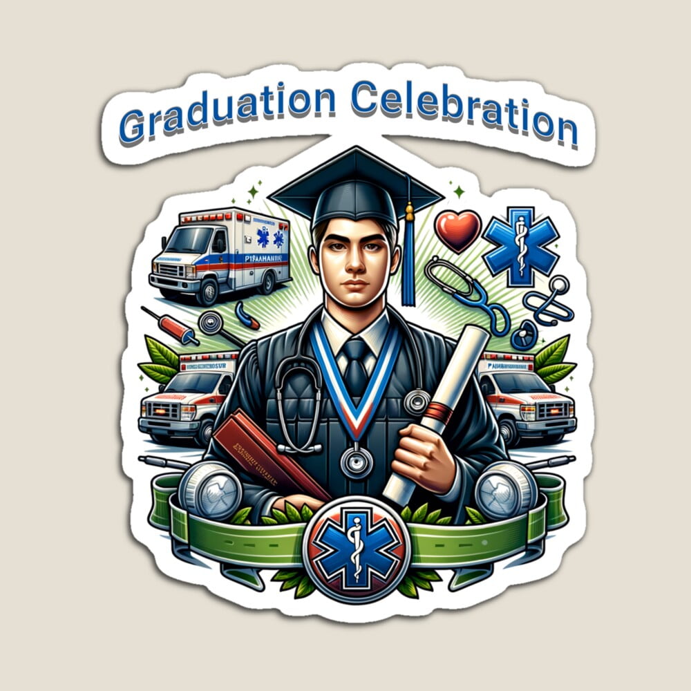 DOPASTICKER Paramedic School Survivor, Graduation Celebration Sticker ...