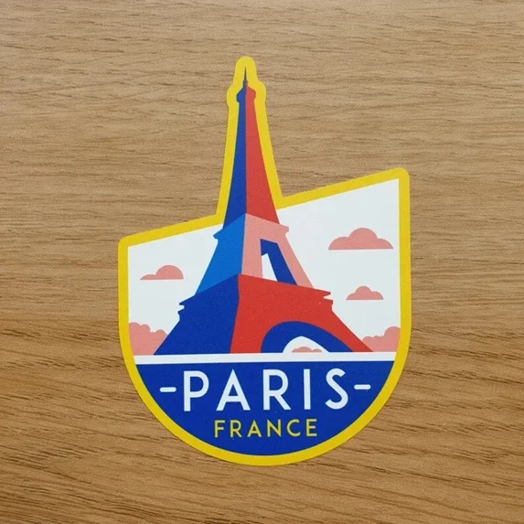 DOPASTICKER Paris France Sticker Luggage Laptop Notebook Journal Gift ...