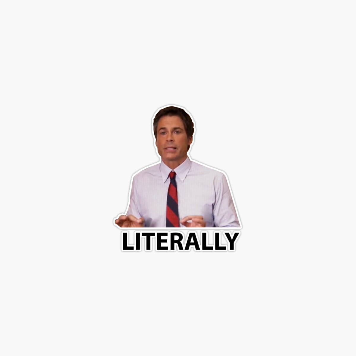 DOPASTICKER Parks And Rec, Chris Traeger Literally Sticker, Phone ...