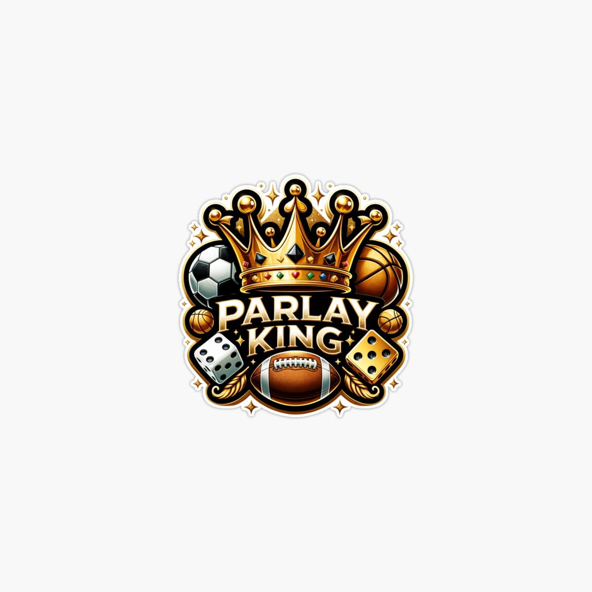DOPASTICKER Parlay King Sports Betting Design Sticker, Phone Sticker ...