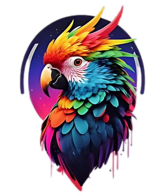 DOPASTICKER Parrot Sticker Street Art Urban Edgy Hip Hop Grunge ...