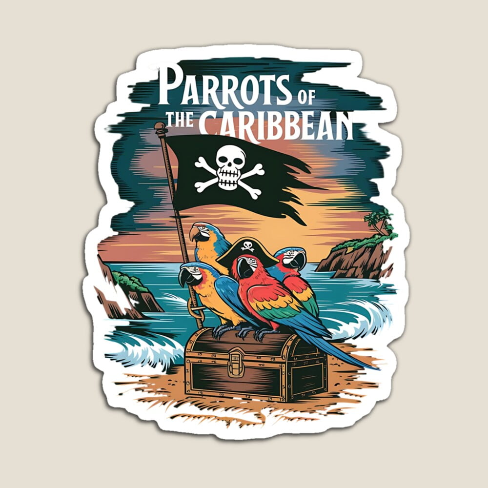 DOPASTICKER Parrots Of The Caribbean - A Pirs Life Chose Me - Always Be ...