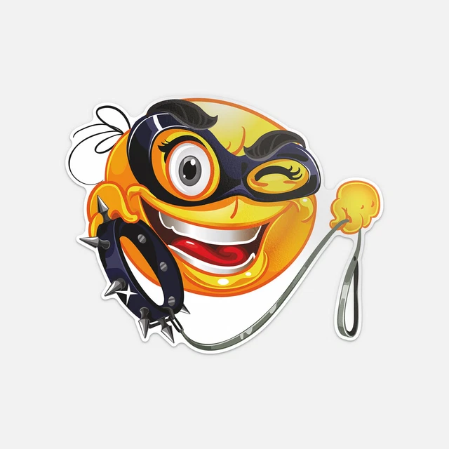 DOPASTICKER Party Smiley Collar Sticker Decal Phone Decal Water Bottle ...