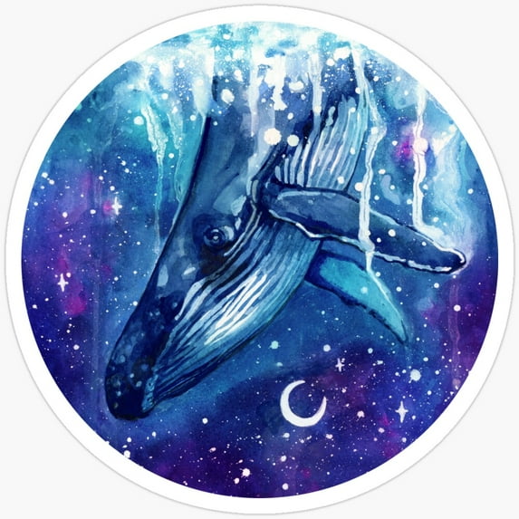 DOPASTICKER Passage To The Dream Realm - Space Whale Sticker Phone ...