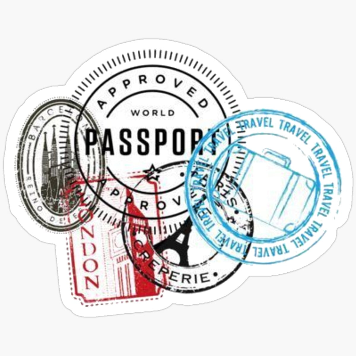 DOPASTICKER Passport Sticker. Gift You - Decorate Laptops, Water ...