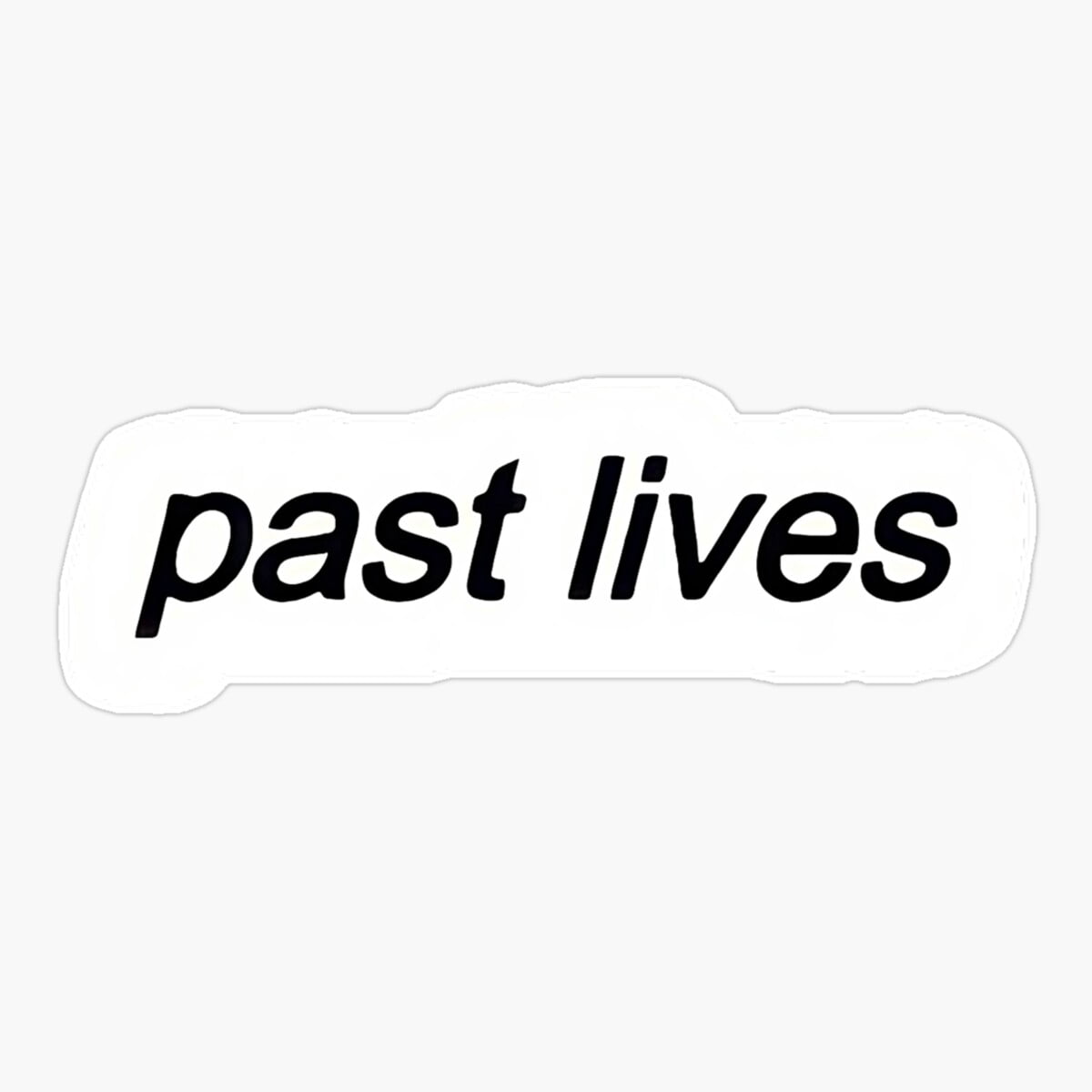 DOPASTICKER Past Lives Text Sticker, Phone Sticker Water Bottle Sticker ...