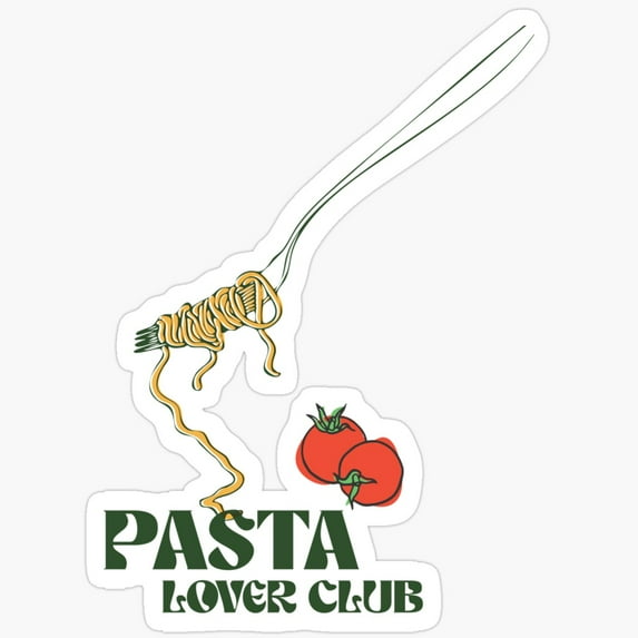 DOPASTICKER Pasta Lover Club Wall Art Sticker Waterproof Sticker For ...