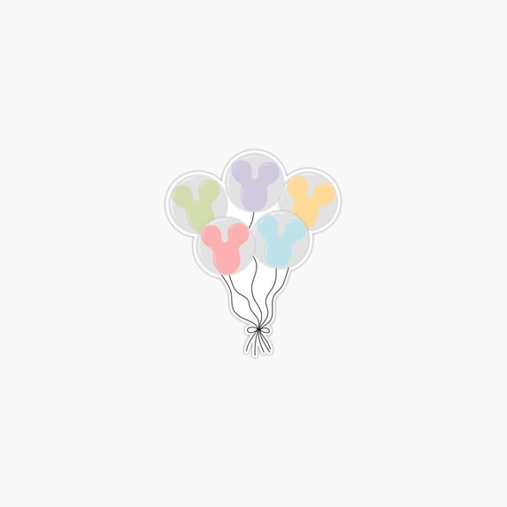 DOPASTICKER Pastel Balloons Sticker, Phone Sticker Water Bottle Sticker ...