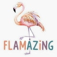 DOPASTICKER Pastel Flamingo Drawing With Bold 'Flamazing' Text, No ...