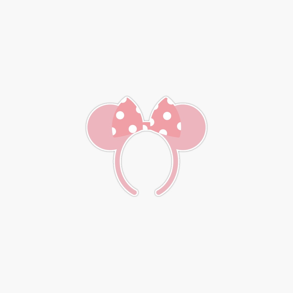 DOPASTICKER Pastel Pink Mouse Ears Sticker, Phone Sticker Car Stickers ...