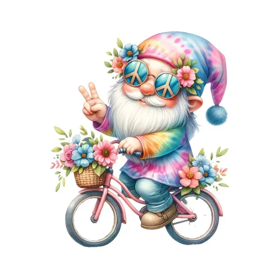 DOPASTICKER Pastel Watercolour Summer Gnome Car Sticker Motif Phone ...
