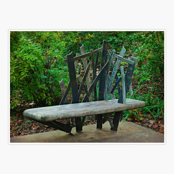 DOPASTICKER Path To The Forest Bench Sticker, Phone Sticker Car Sticker ...