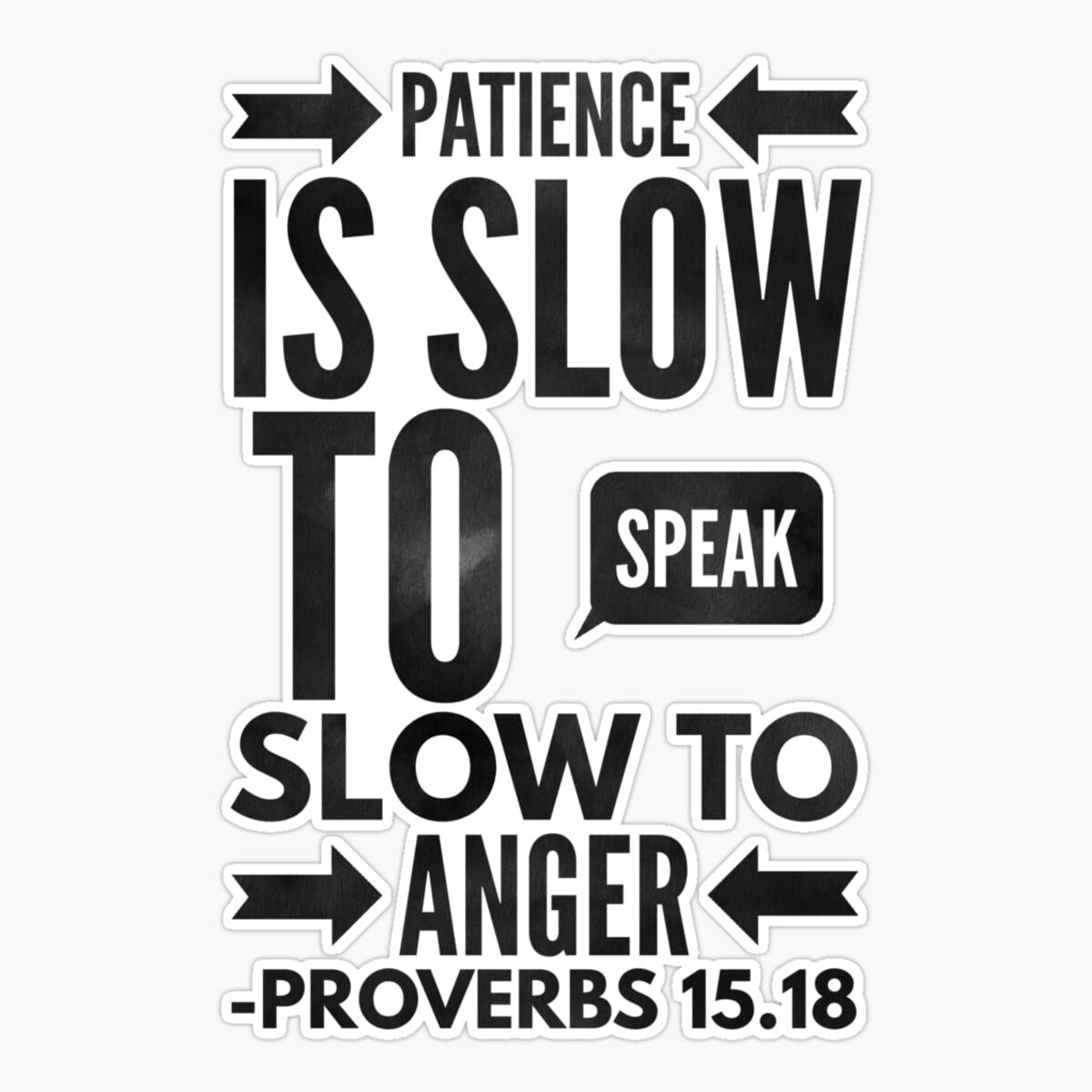DOPASTICKER Patience Is Slow To Anger, Bible Verse, Cool Tee Sticker ...