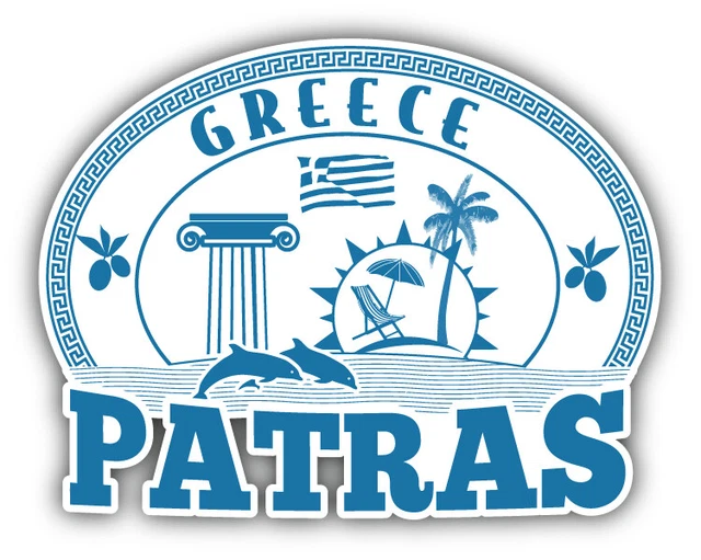 DOPASTICKER Patras Greece Travel Label Sticker Decal Phone Decal Water ...