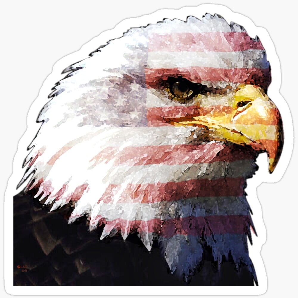 DOPASTICKER Patriot Eagle Sticker Fourth Of July Sticker, Memorial Day ...