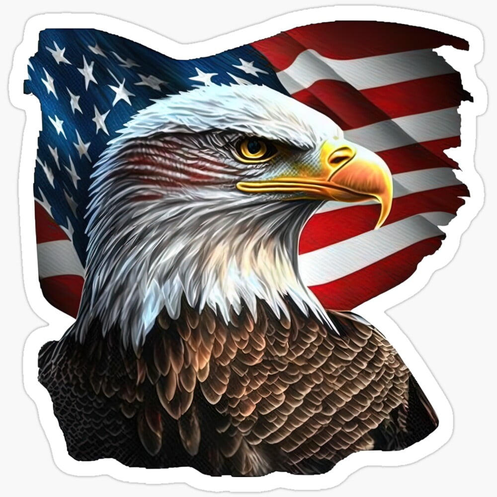 DOPASTICKER Patriotic Eagle Sticker Fourth Of July Sticker, Memorial ...