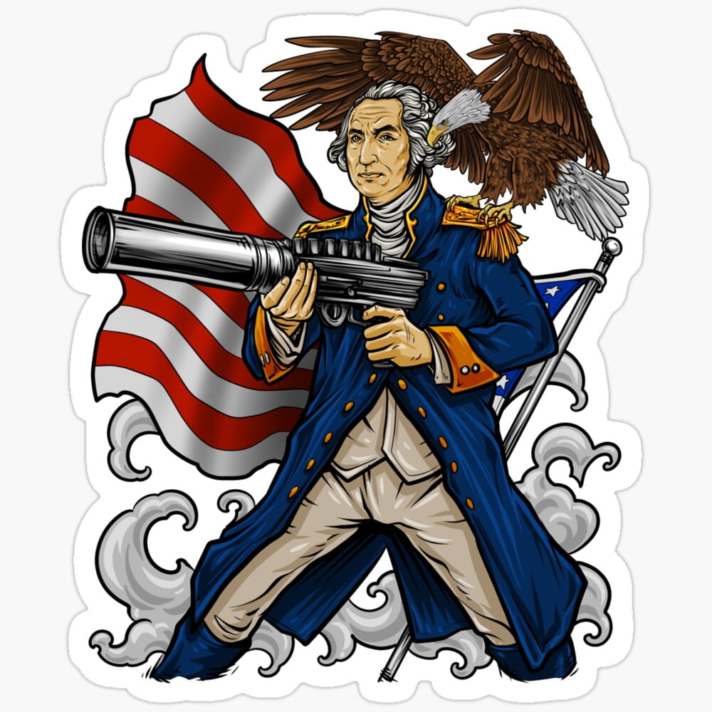 DOPASTICKER Patriotic Father Of Merica, Independence Day Sticker Phone ...
