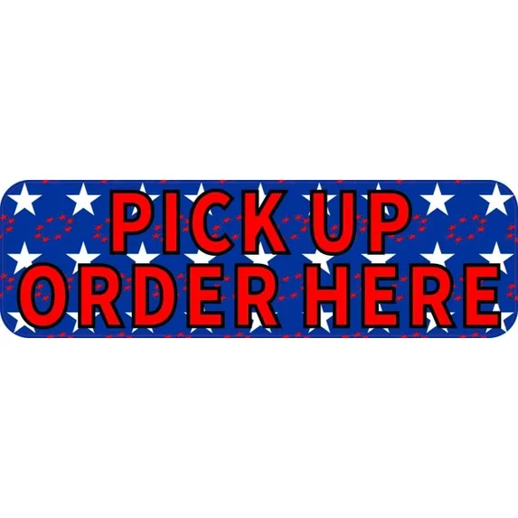DOPASTICKER Patriotic Pick Up Order Here Sticker Business Sticker Phone ...