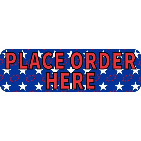 DOPASTICKER Patriotic Place Order Here Sticker Business Sticker Phone ...