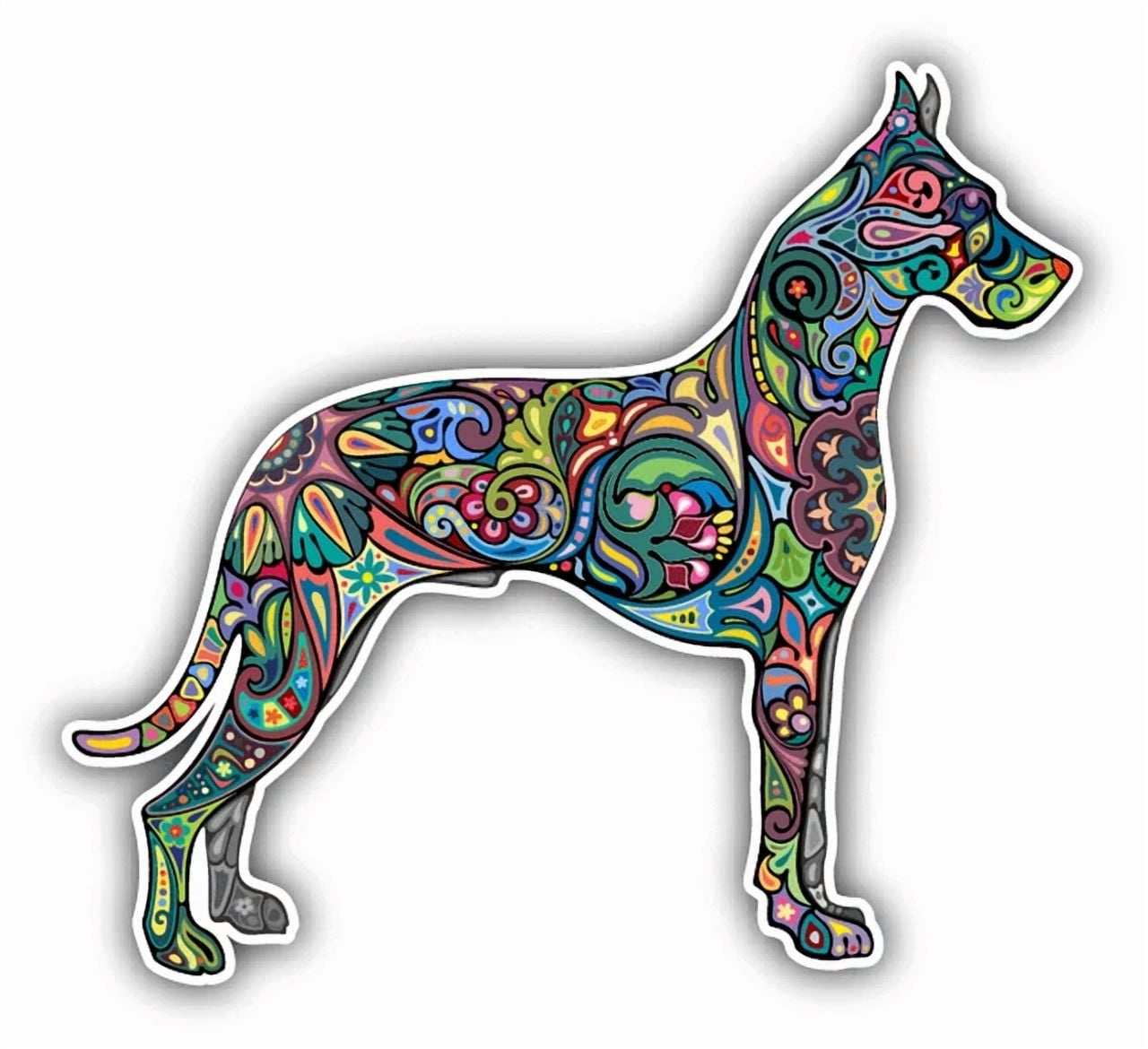 DOPASTICKER Pattern Dog Sticker Decal Phone Decal Water Bottle Stickers ...