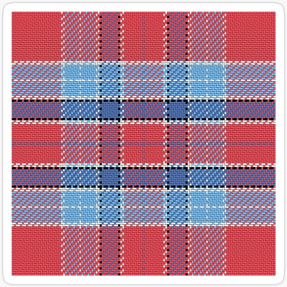 DOPASTICKER Pattern Scottish Tartan Blue And Red - Perfect Birthday ...