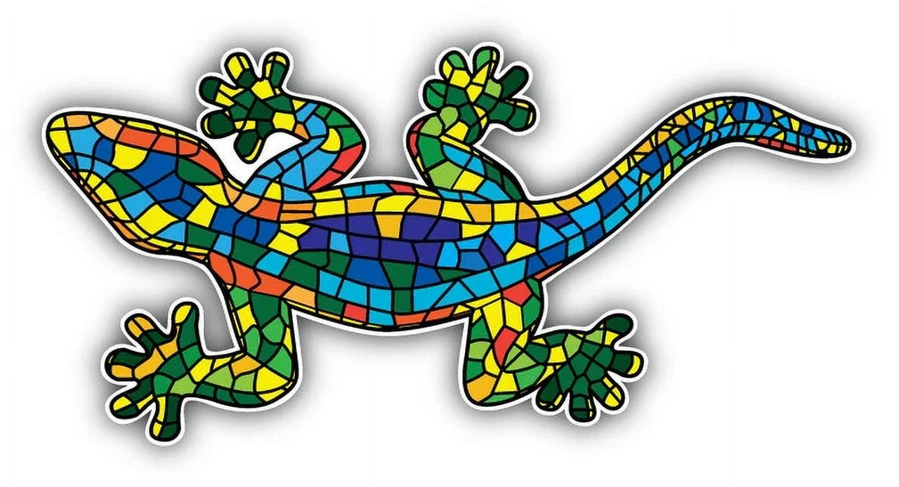 DOPASTICKER Patterned Lizard Art Decor Car Sticker Phone Water Bottle ...