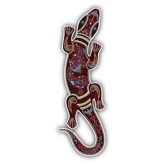 DOPASTICKER Patterned Lizard Art Decor Sticker Decal Phone Decal Water ...