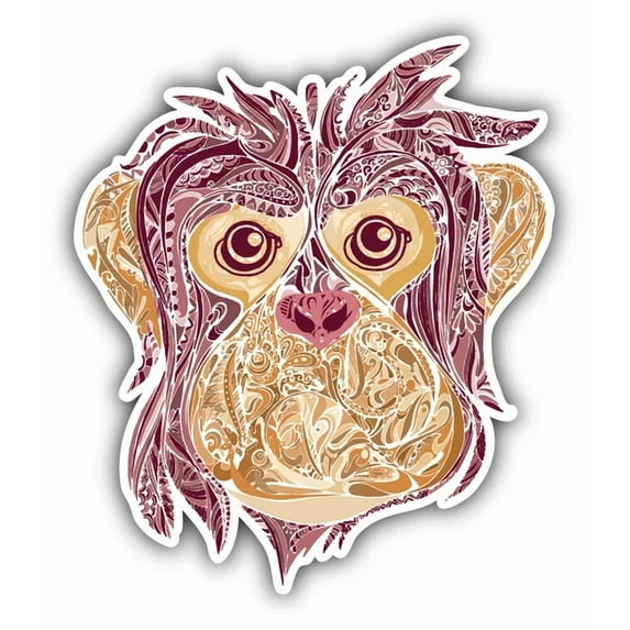 DOPASTICKER Patterned Monkey Head Car Sticker Phone Water Bottle ...