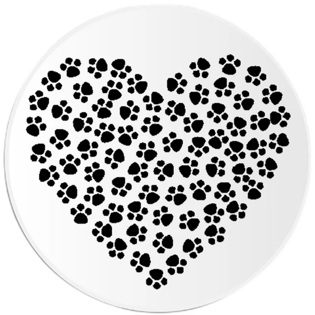DOPASTICKER Paw Print Heart Sticker, Animal Pet Dog Cat Rescue Phone ...