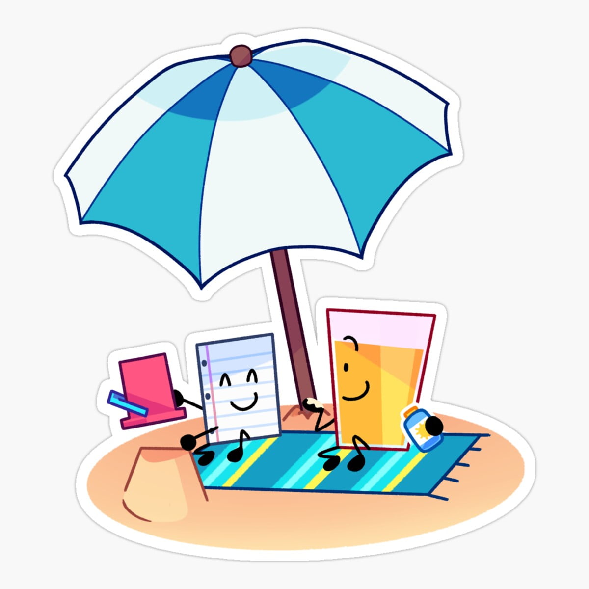 DOPASTICKER Payjay Beach Sticker, Phone Sticker Water Bottle Sticker ...