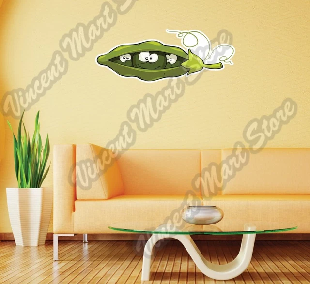 DOPASTICKER Pea Pod Looks Out Cartoon Gift Wall Sticker Room Interior ...