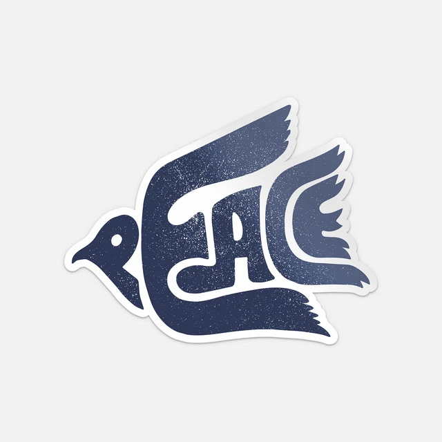 DOPASTICKER Peace Dove Sticker Decal Phone Decal Water Bottle Stickers ...