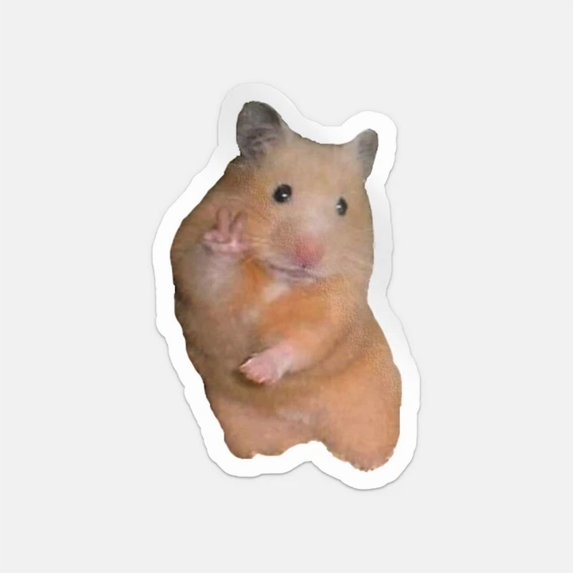 DOPASTICKER Peace Hamster Sticker Decal Phone Decal Water Bottle ...