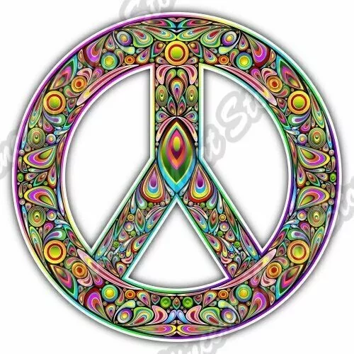 DOPASTICKER Peace Hippie Love Rainbow Colorful Car Sticker Decal Phone ...
