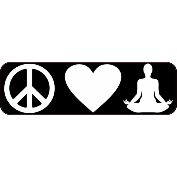 DOPASTICKER Peace Love And Yoga Stickers Car Sticker Phone Sticker ...